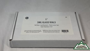 Box of 3mL Dram Glass Vials - 144 Count – Sluiceboy Prospecting LLC